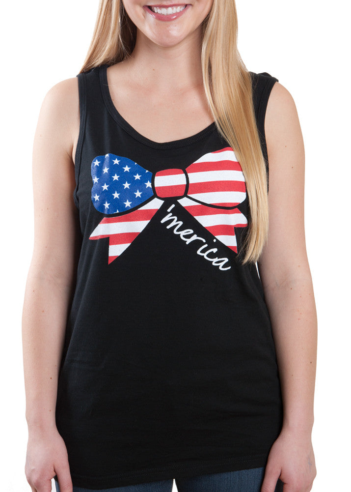 Ladies 'Merica Bow' Tank Top – United Tees